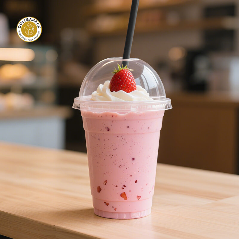 Pack of 50 Clear Disposable Plastic Cups with Dome Lids – 16 oz Cold ...