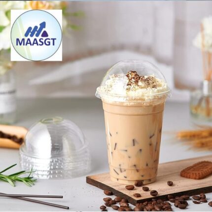 Pack of 50 Clear Disposable Plastic Cups with Dome Lids – 16 oz Cold ...